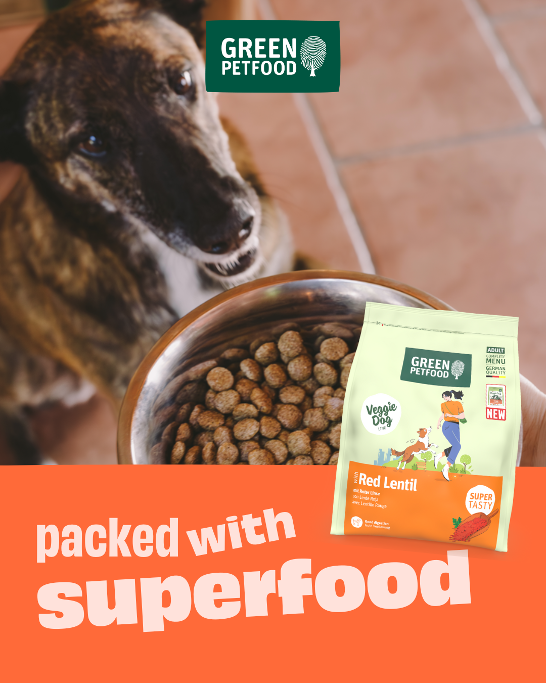Pet Footprint-Green Petfood Red Lentil (prev. VeggieDog Origin)